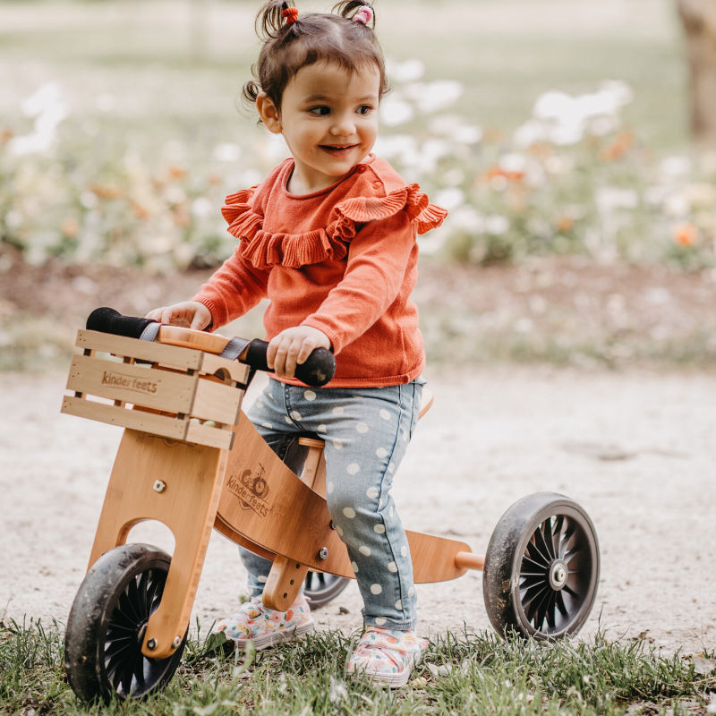 Tiny Tot Plus Tricycle & Balance Bike - Bamboo by Kinderfeets – Spotty Dot