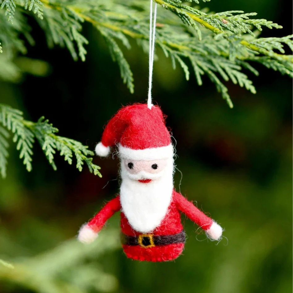 Santa Felt Decoration by Tara Treasures – Spotty Dot