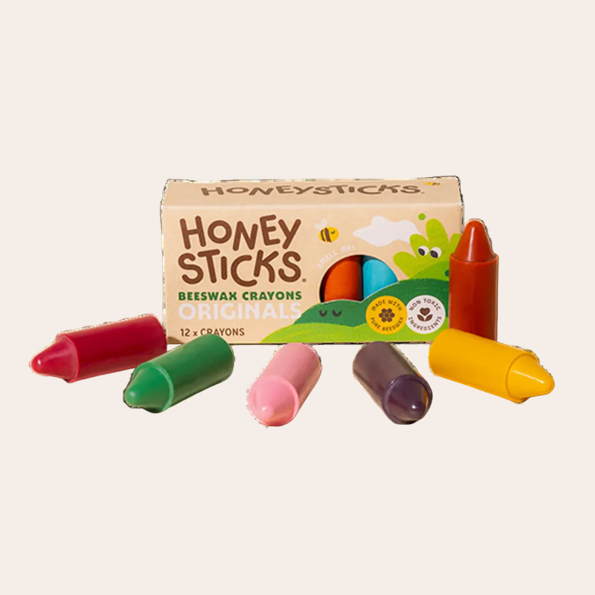 Beeswax Crayons Originals 12 pack by Honeysticks NZ – Spotty Dot