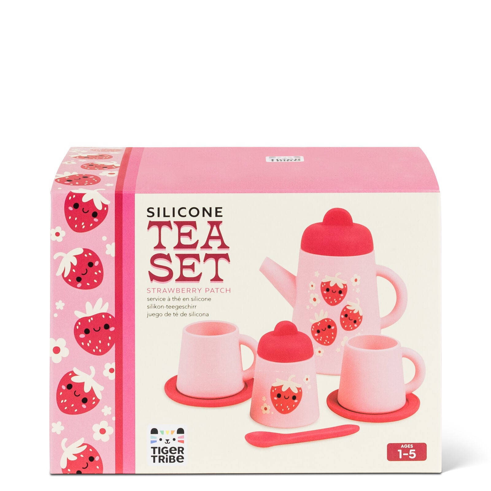 Silicone Tea Set Strawberry Patch by Tiger Tribe Toys – Spotty Dot